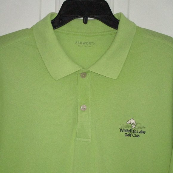 Ashworth | Shirts | Ashworth Mens Ss Whitefish Lake Golf Club Mt Cotton ...